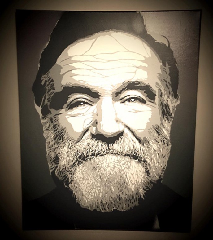 Robin Williams Portrait - Visual Waste Commercial Graffiti Mural Artist ...