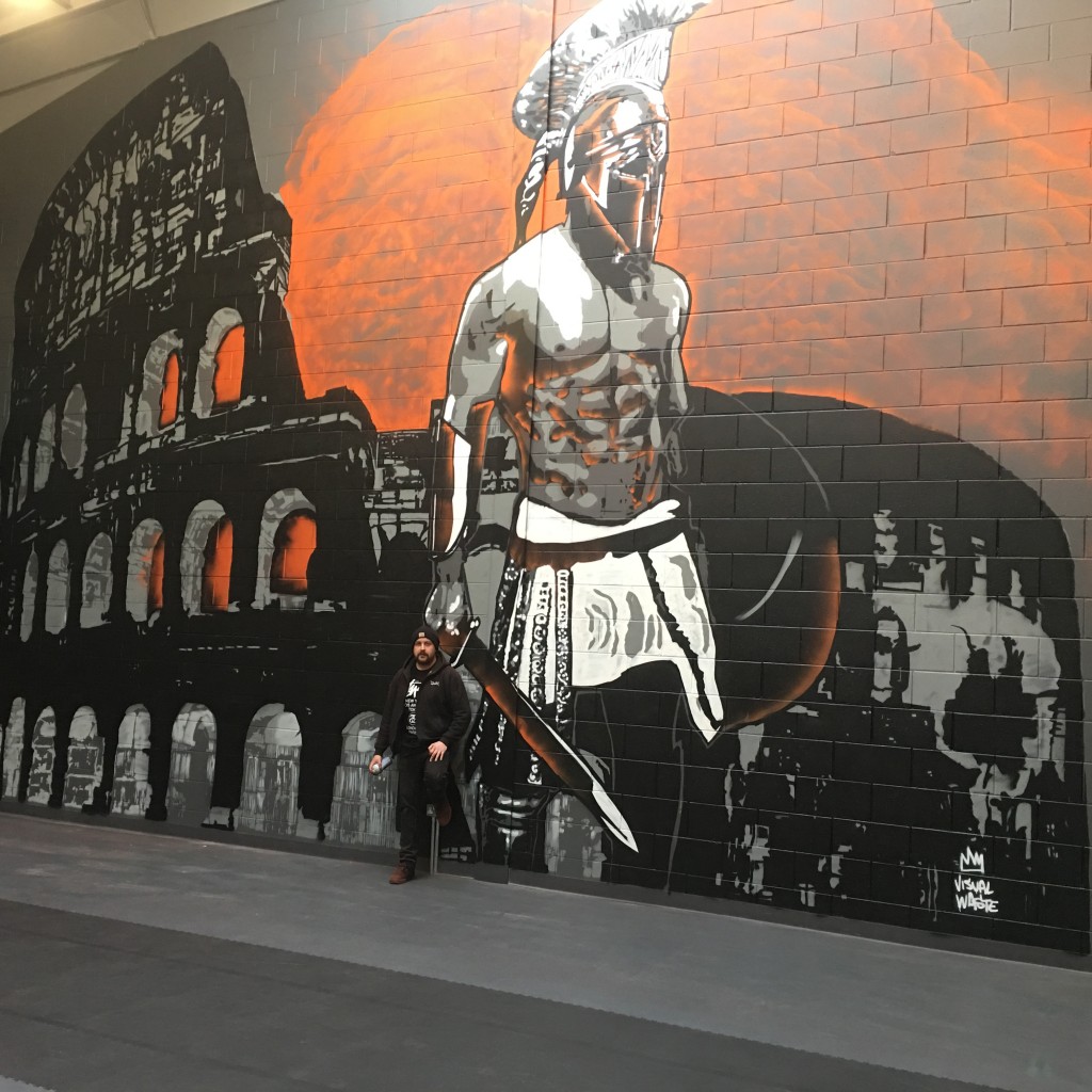 Gladiator Training - Visual Waste Commercial Graffiti Mural Artist ...